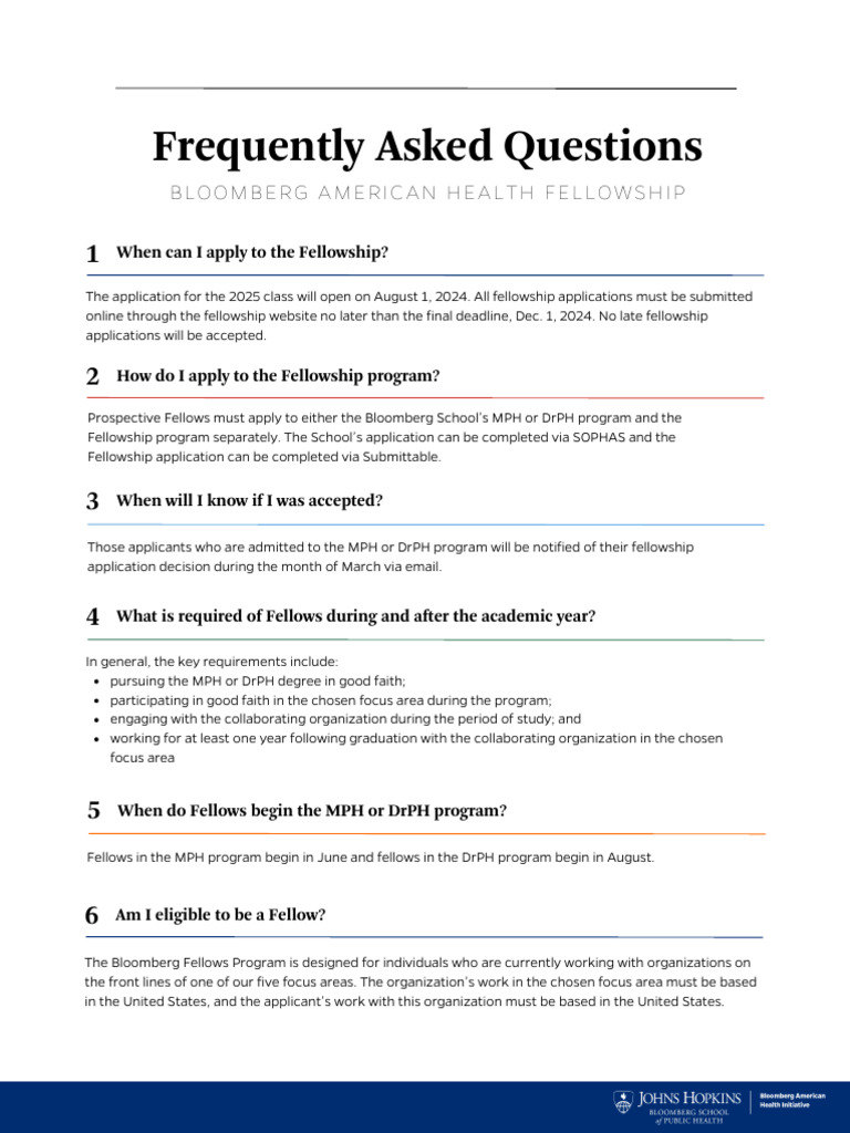 Bloomberg Fellowship_FAQ Sheet (3)-1 | PDF