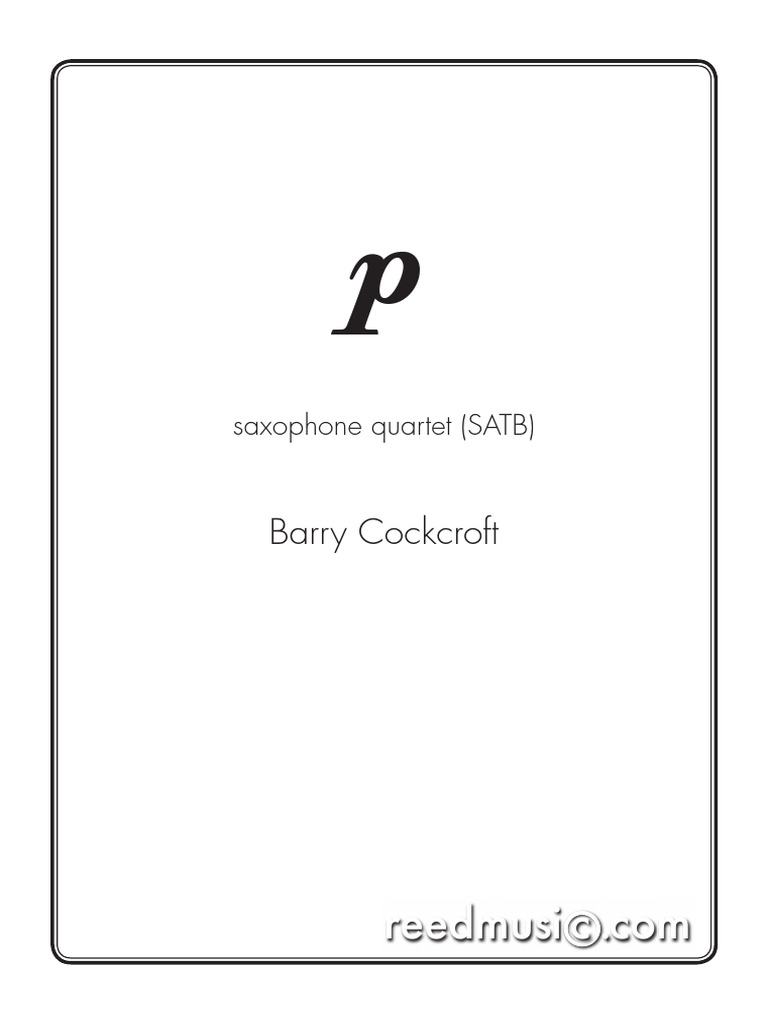 Barry Cockcroft P | PDF | Saxophone | Sound Production