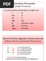 5primera, Segunda y Tercera Persona en Inglés (Con Traducción) | PDF ...