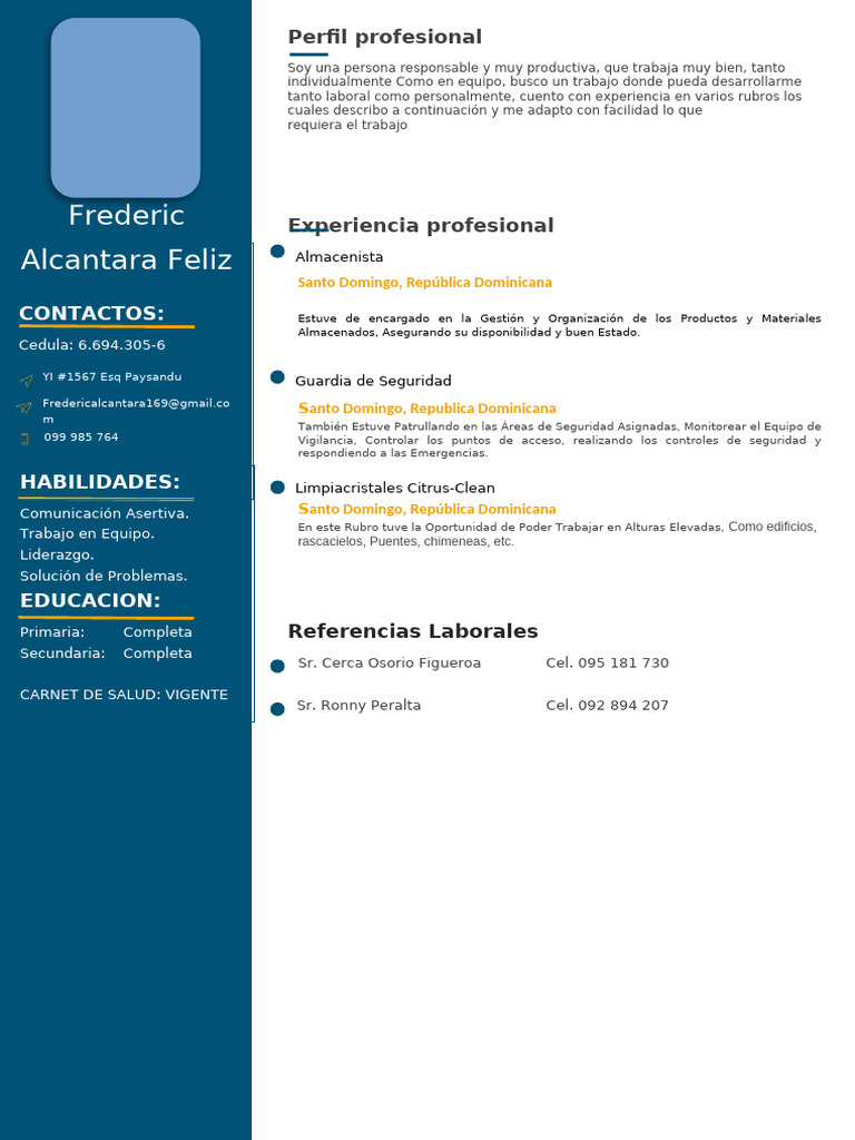 Frederic Feliz CV 2024 | PDF