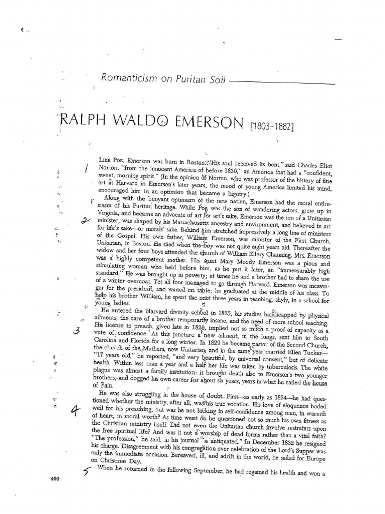 Emerson Self Reliance Excerpt | PDF
