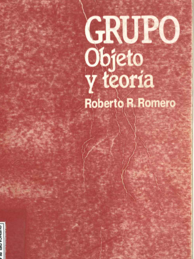 Romero, R. Grupo, Objeto y Teoría 1 | PDF
