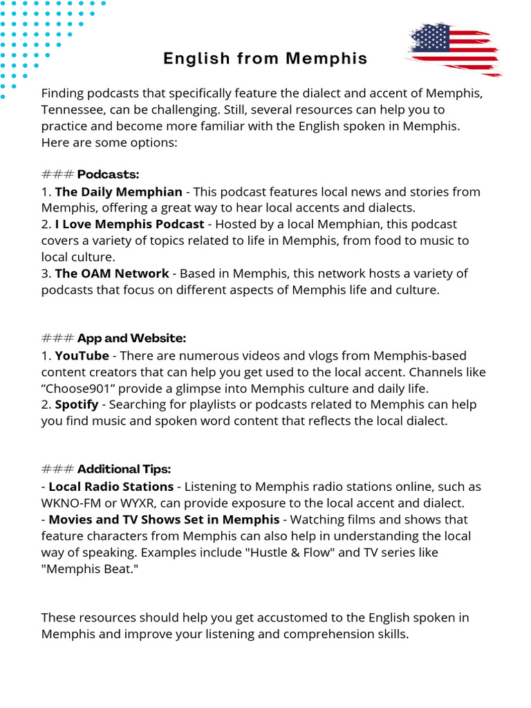 English From Memphis | PDF