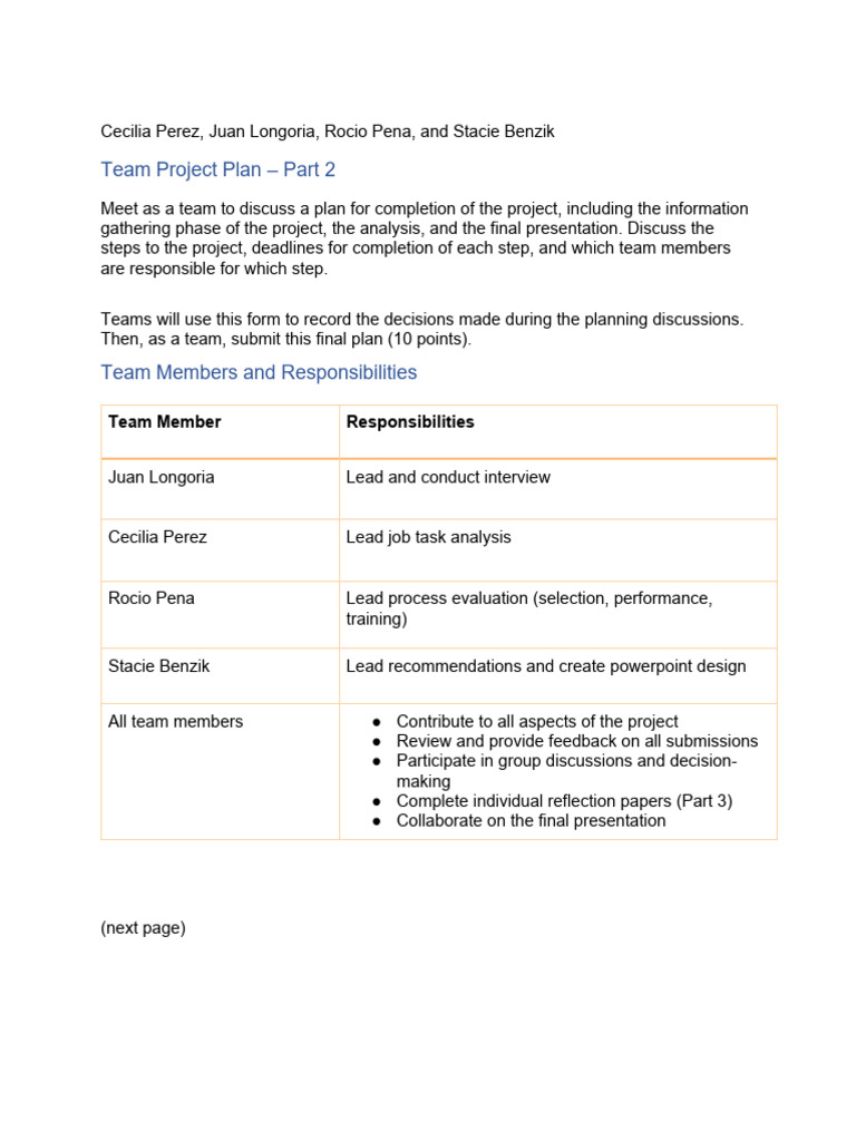 Dream+Team+Project+Plan | PDF