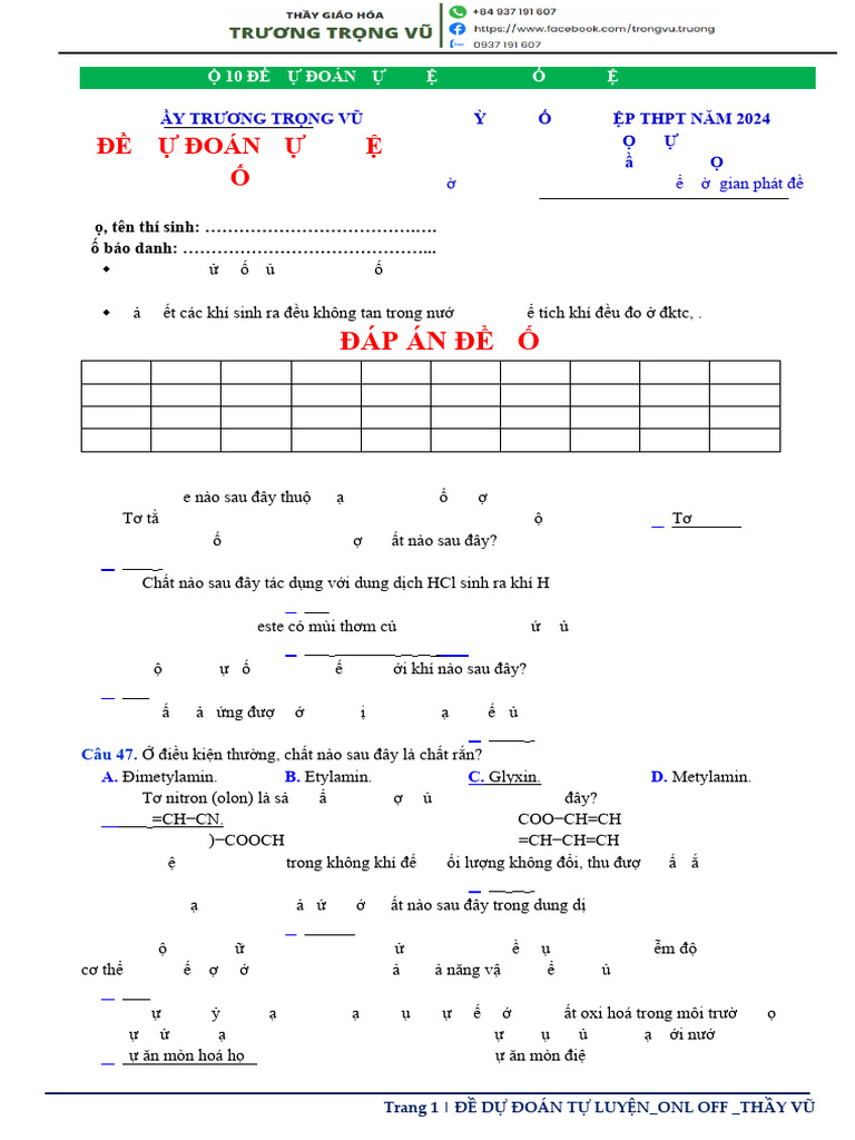 de Du Doan So 02. TTB - Dap An | PDF