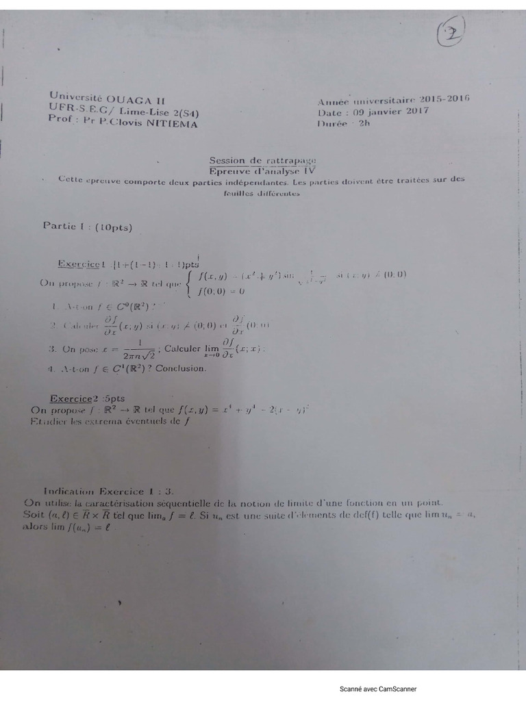 Analyse L2 Maths | PDF