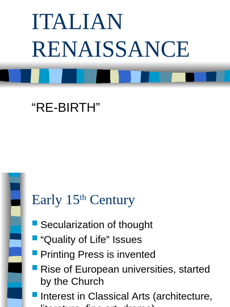 ITALIAN RENAISSANCE Powerpoint | PDF | The Arts