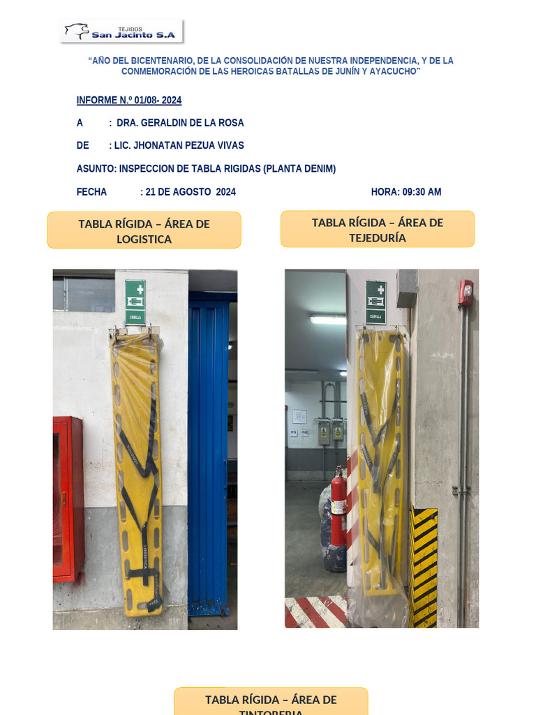 Informe N. 01 Tabla Rigida 21-08-2024 | PDF