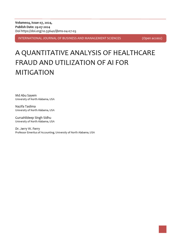 3 13-36 Ijbms a+Quantitative+Analysis+of+Healthcare | PDF | Machine Learning | Artificial ...