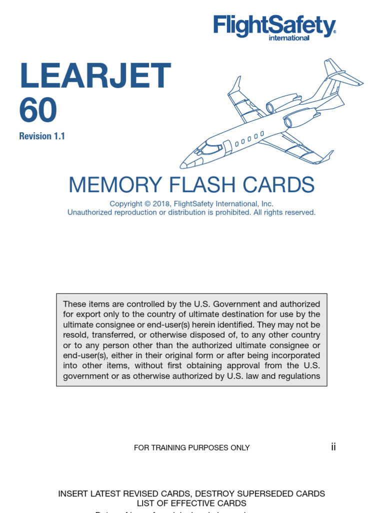 Learjet 60 Memory Flash Card | PDF | Takeoff | Snow