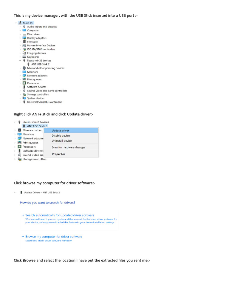 USB Stick Driver Update Guide | PDF