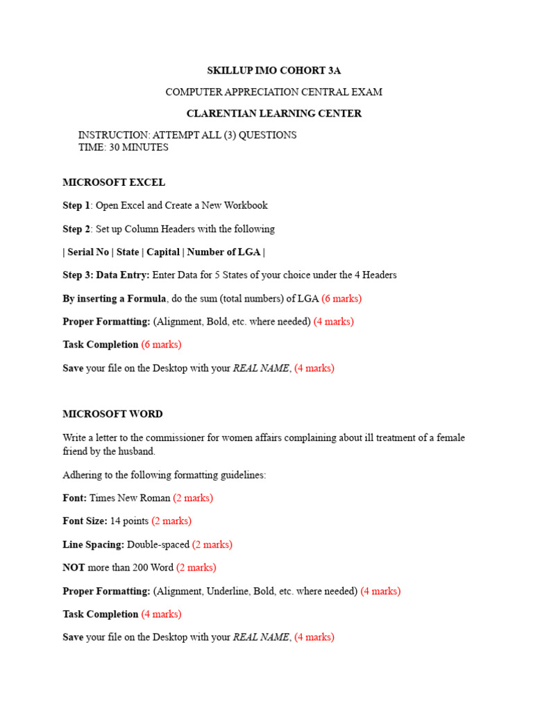 Clarentian Computer Appreciation | PDF