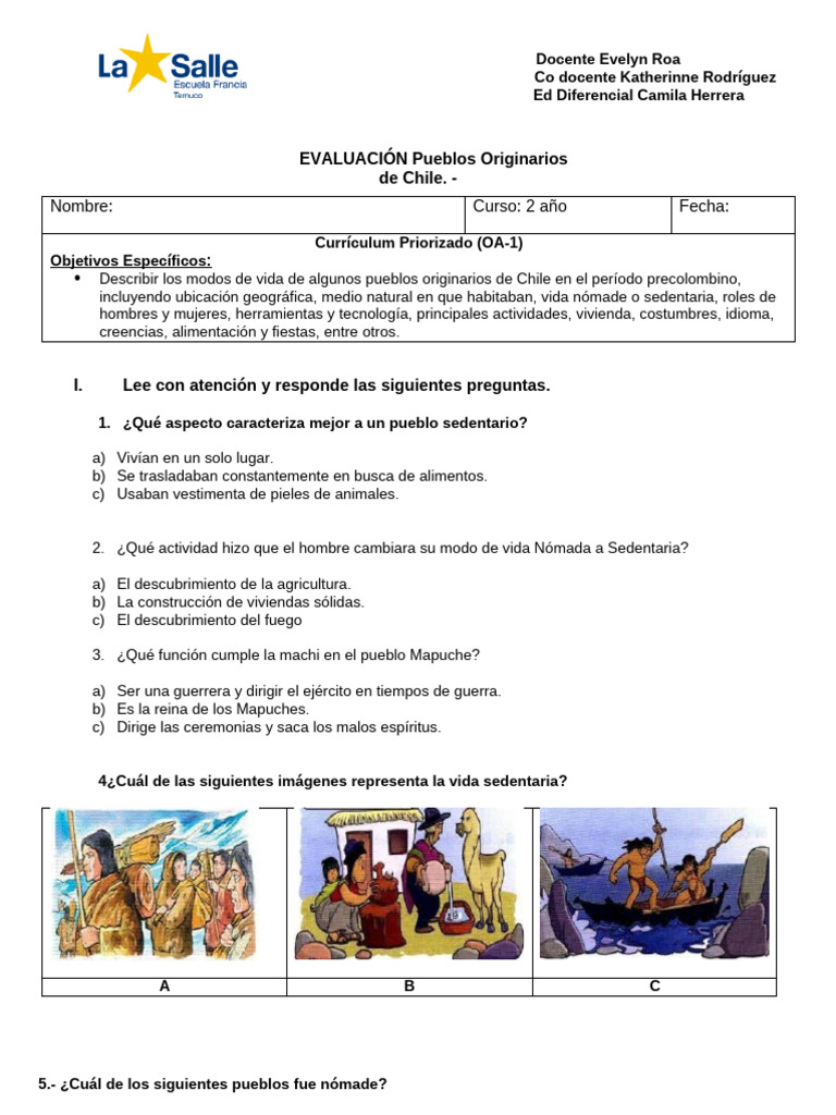 Evaluacion-Formativa-Historia-n2-segundo-basico | PDF | Nómada ...