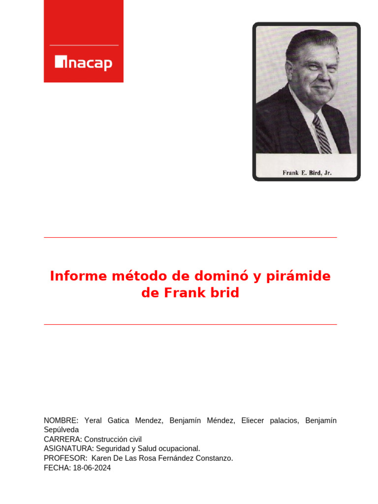 frank seguridad y salud , informe (1) | PDF | Business | Planificación