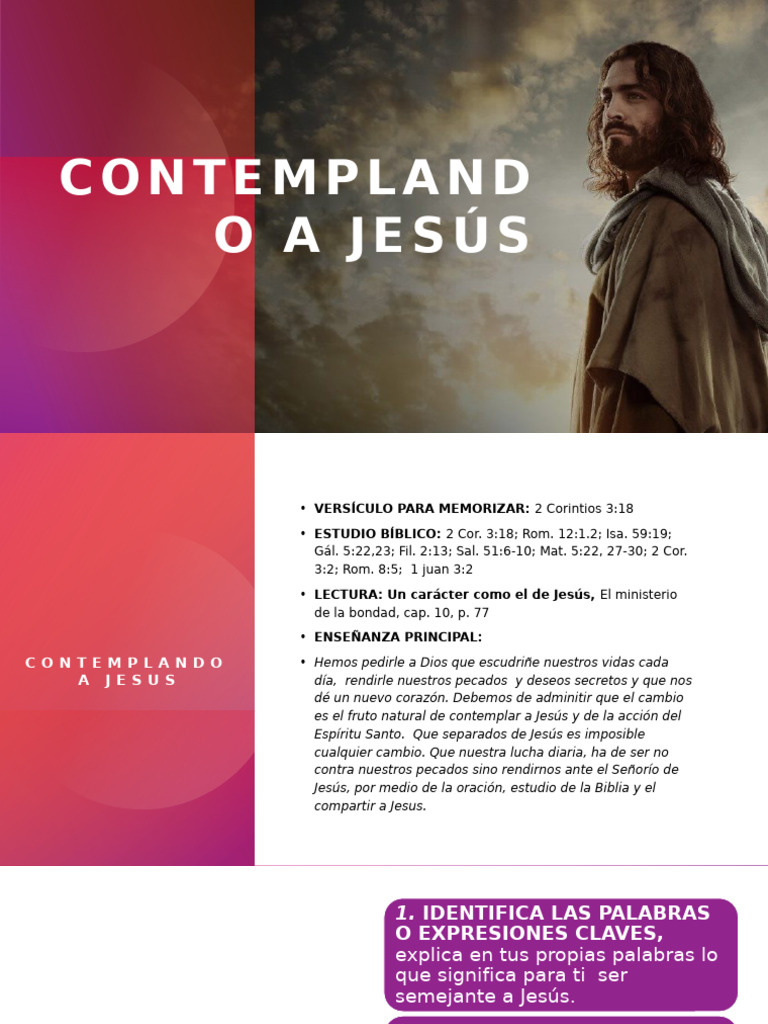 Contemplando a Jesús: Transformación Espiritual | PDF | Cristo (título ...