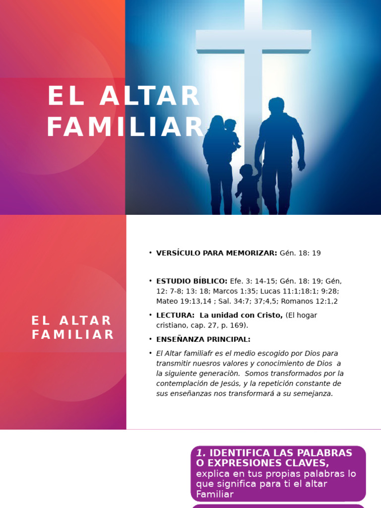 MD06 - El Altar Familiar | PDF | Oración | Cristo (título)