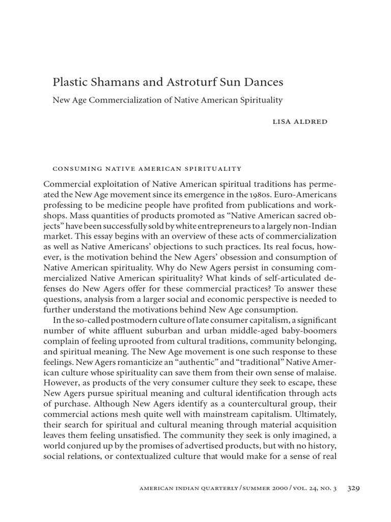 Plastic Shamans and Astroturf Sun Dances | PDF | New Age | Consumerism