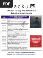 Cracku CAT 2025 Eight Month Batch Complete Schedule | PDF | Triangle ...