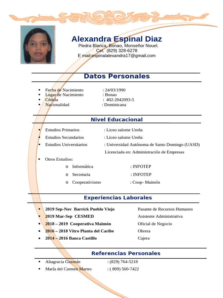 Alexandra Espinal: Experiencia en Coop Maimón | PDF