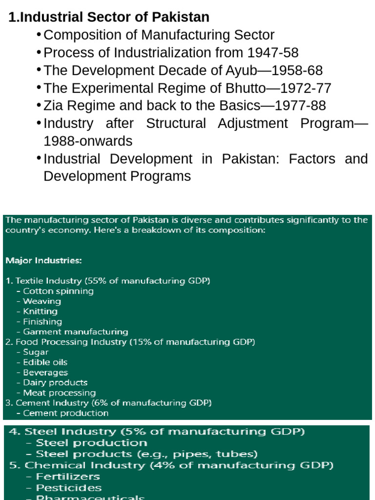 Industrial Sector of Pakistan | PDF
