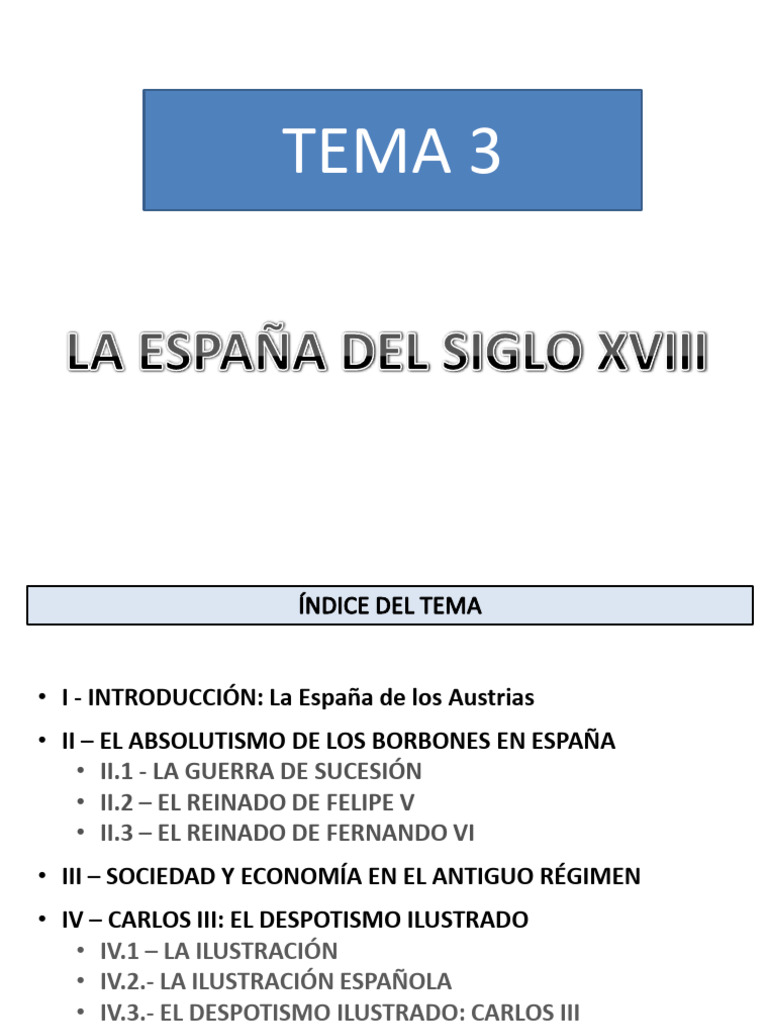 Guerra de Sucesión y Borbones en España | PDF | Era de iluminacion ...