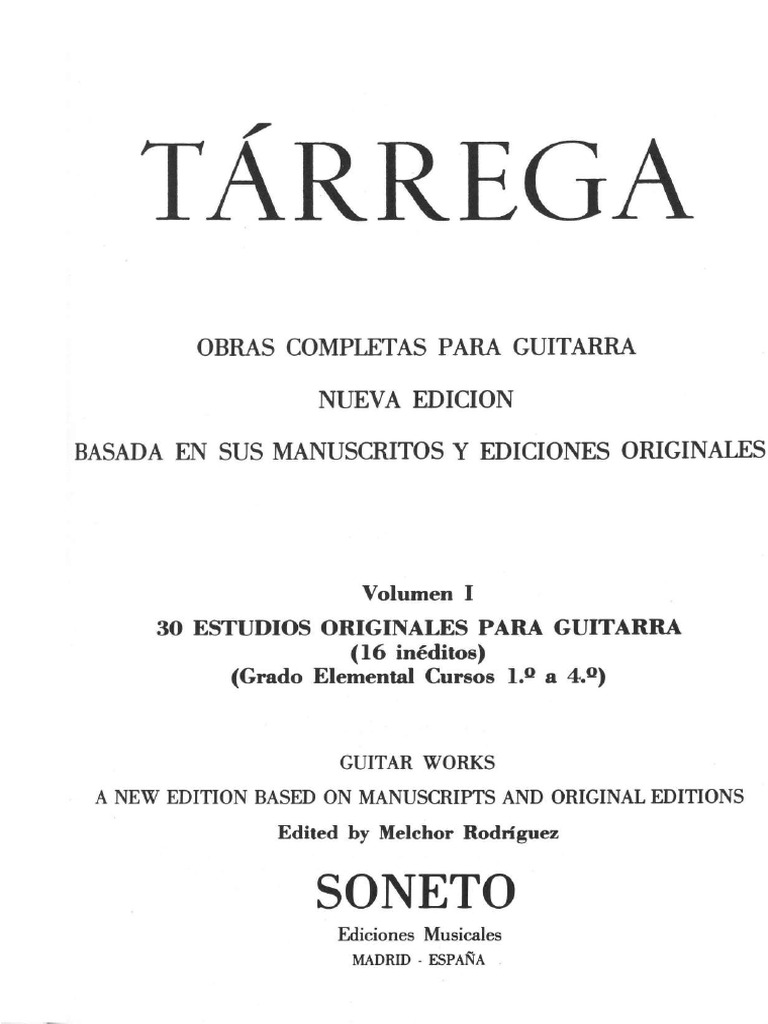 Tarrega 1 | PDF
