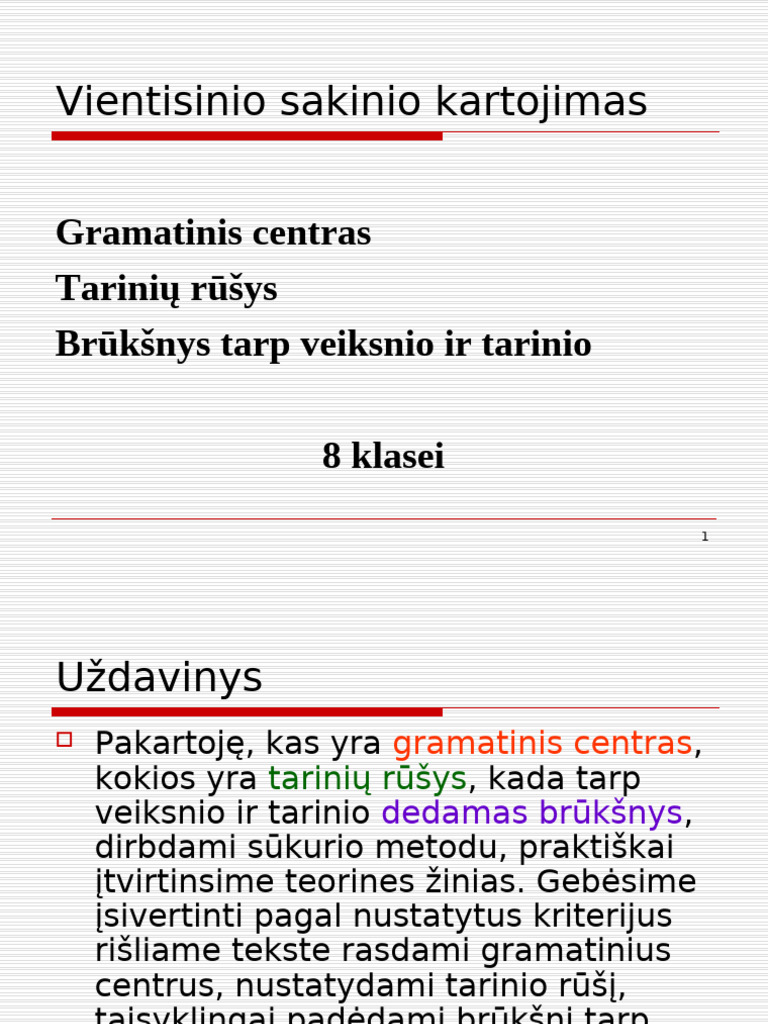 Bruksnys Tarp Veiksnio Ir Tarinio | PDF