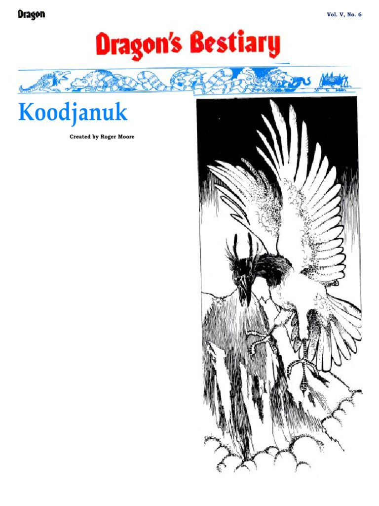 Koodjanuk and Cryoserpent Creatures | PDF