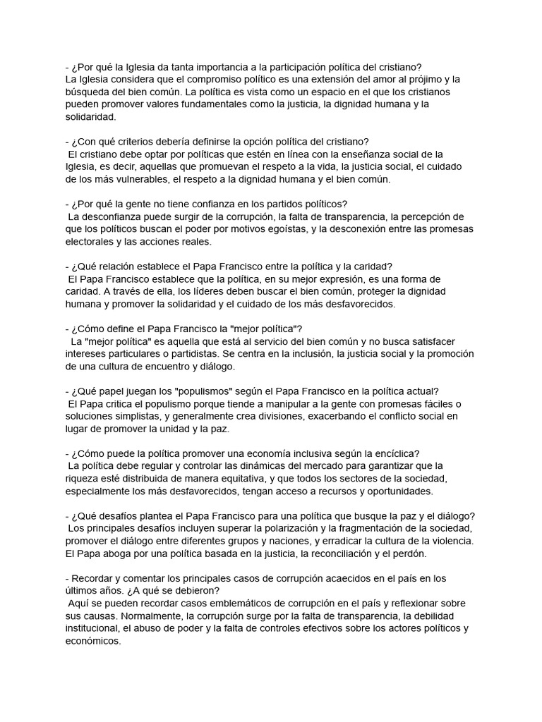 Pol-Tica y Religi-N | PDF | Corrupción política | Papa Francisco