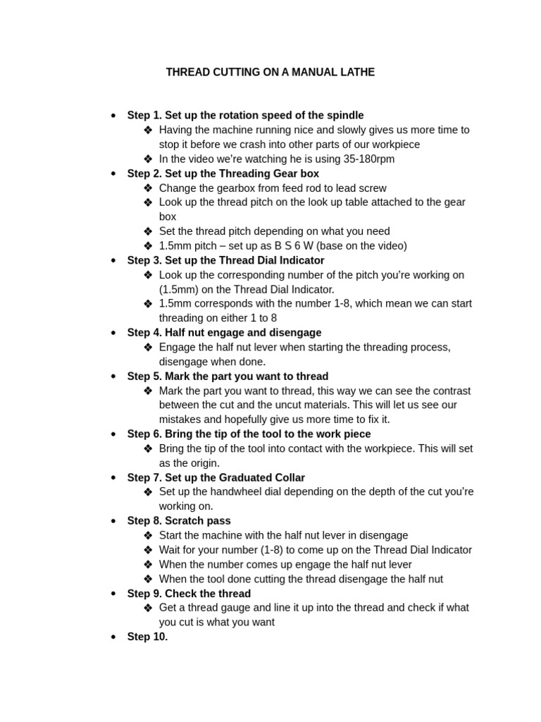 Thread Cutting | PDF