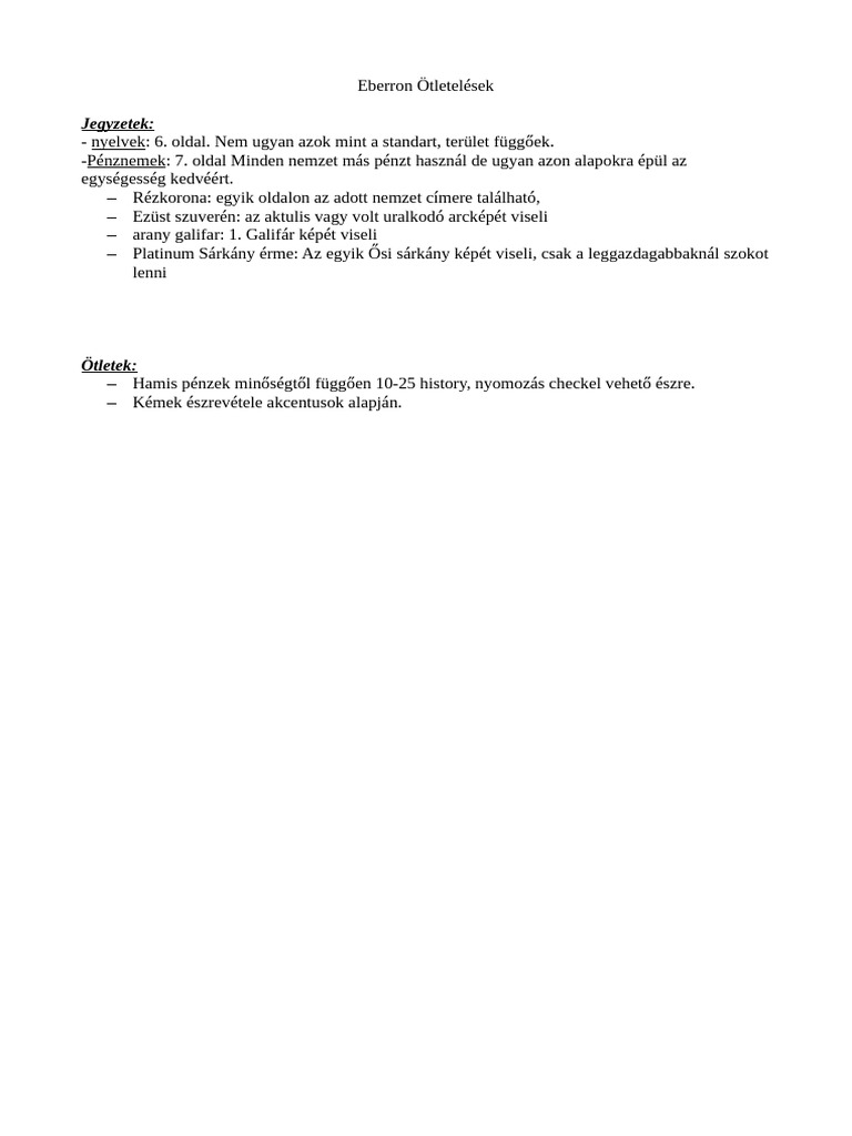 Jegyzetek Ötletek | PDF