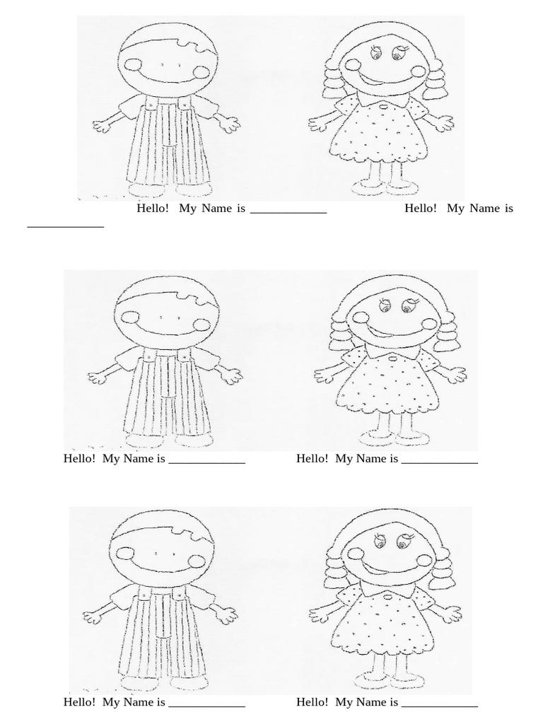 Hello Worksheet | PDF
