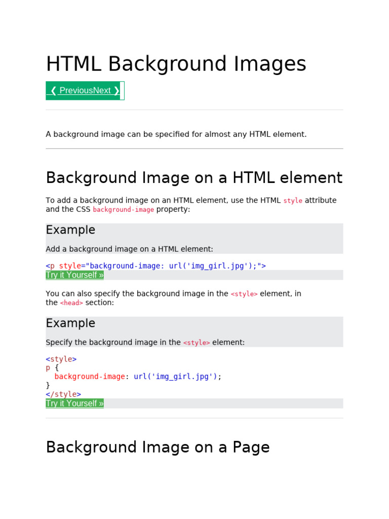 Imades Background HTML | PDF | Html | Html Element