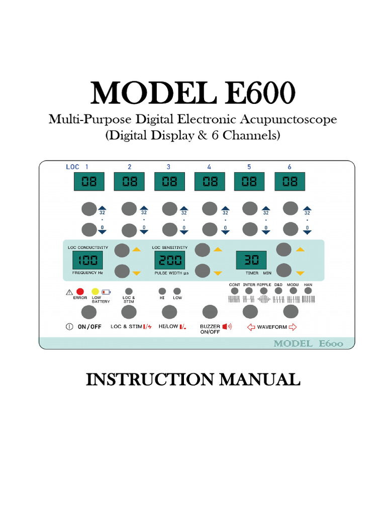 BK061A-E600 User Manual 2019 (CT) - 2023 | PDF | Artificial Cardiac Pacemaker | Acupuncture