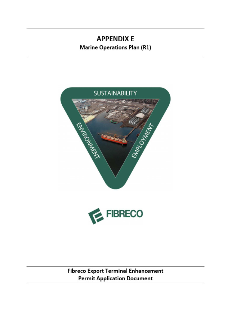 Appendix E Marine Operations Plan R1 | PDF | Corrosion