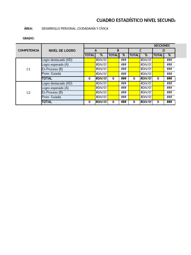3° GRADO CCSS-CUADRO ESTADISTICO proyecto 3 | PDF