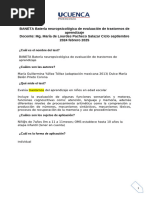 BANETA: Evaluación Neuropsicológica Escolar | PDF | Aprendizaje | Memoria