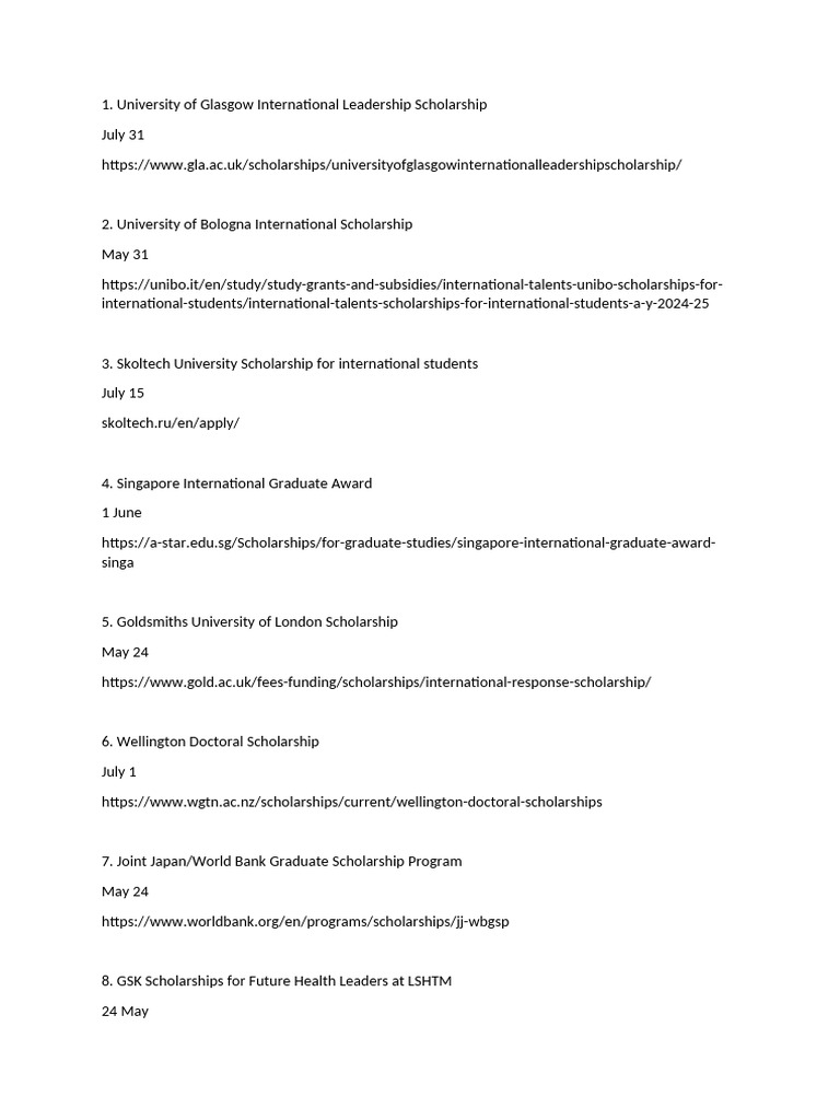 Scholarship | PDF | Qualifications | Titles