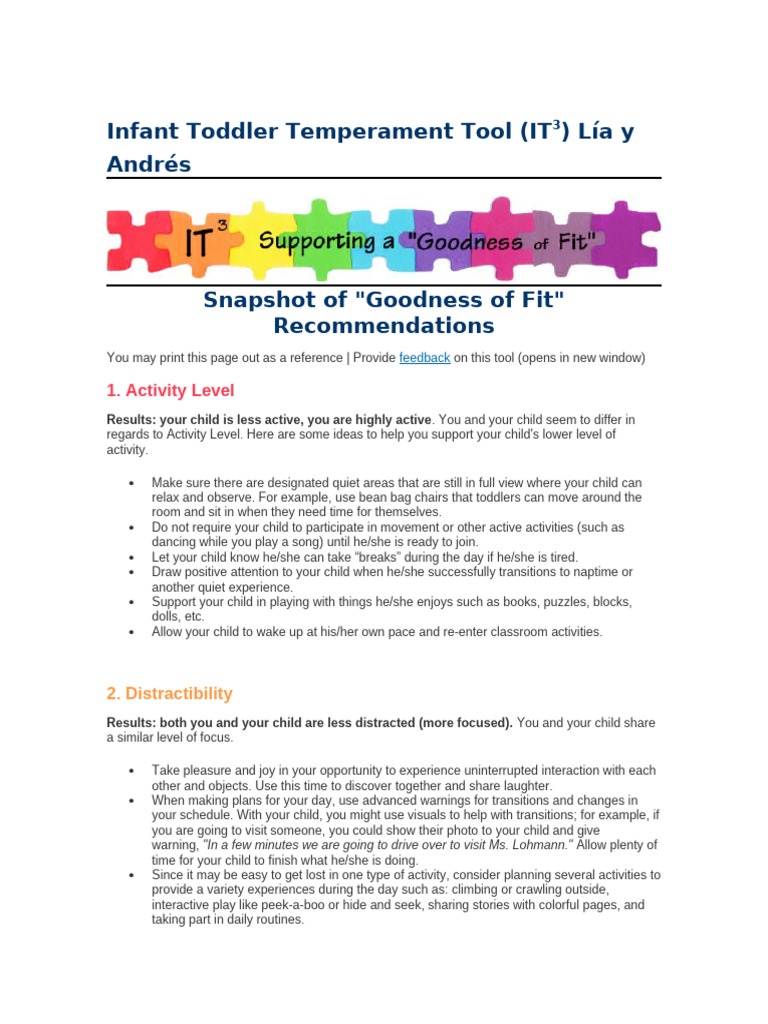 Infant Toddler Temperament Tool AyL | PDF | Mood (Psychology) | Mental ...