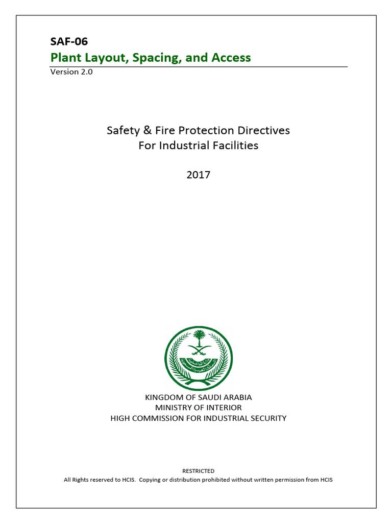 Saf-06 Plant Layout, Spacing and Access | PDF | Stairs | Engines