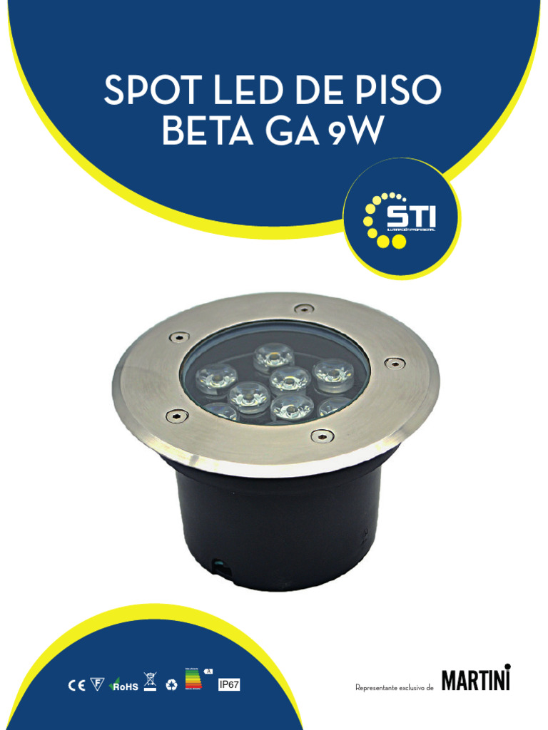 Spot LED Beta GA 9W: Eficiencia y Diseño | PDF | Diodo emisor de luz ...