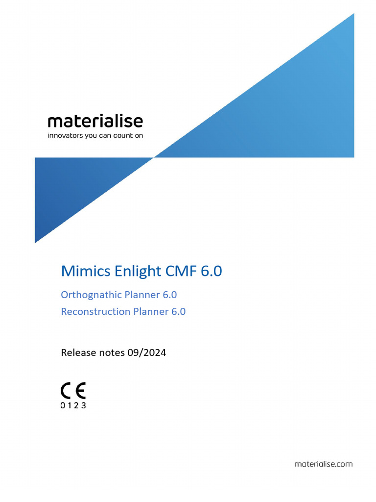 Release Notes - Mimics Enlight CMF 6.0 - L-103913-03 | PDF | 3 D ...