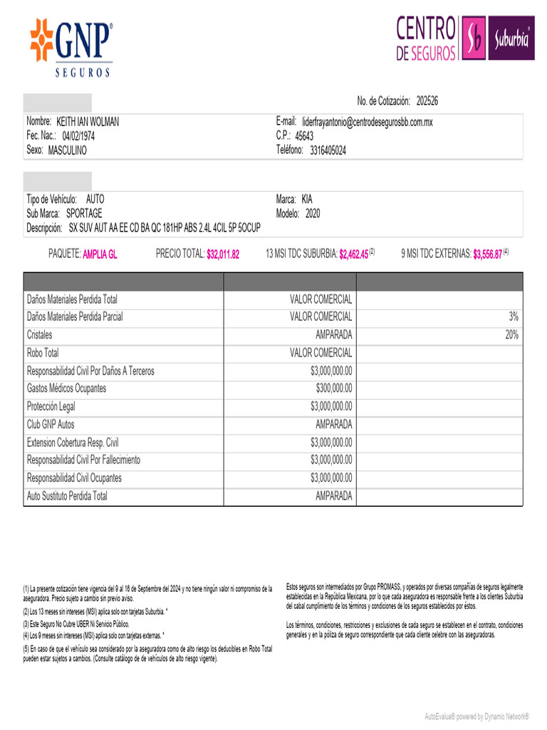 GNP Mensual | PDF | Seguro | Póliza de seguros
