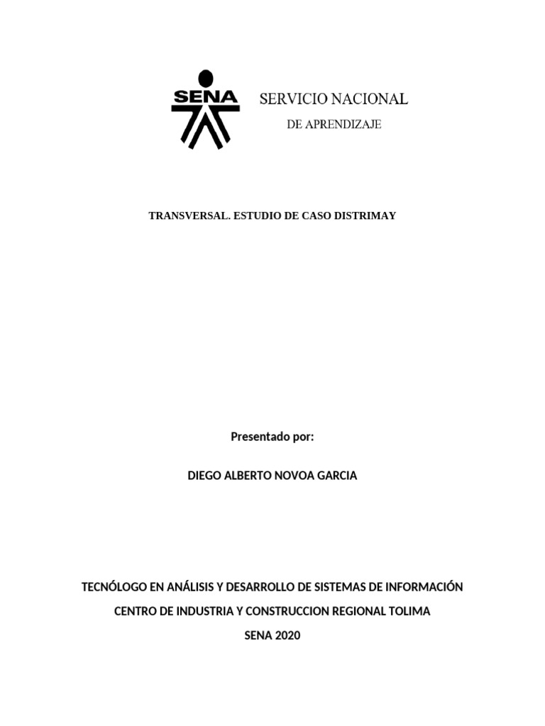 AP04-AA5-EV08-Caso-estudio-Distrimay Diego Novoa | PDF | Business | Sistema de informacion
