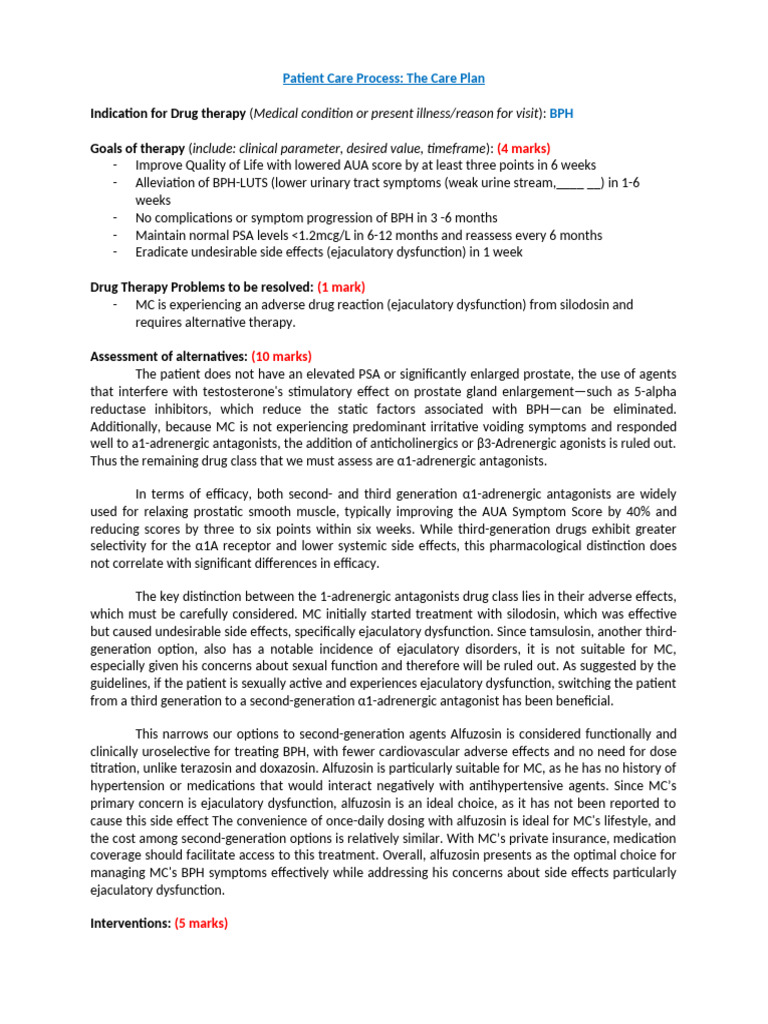 2024 PHM202 Assignment #1 Care Plan Template FINAL | PDF | Diseases And Disorders | Health Care