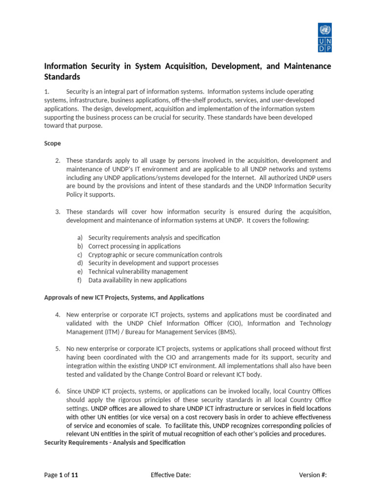 ICT - Security - Information Security in System Acquisition | PDF ...