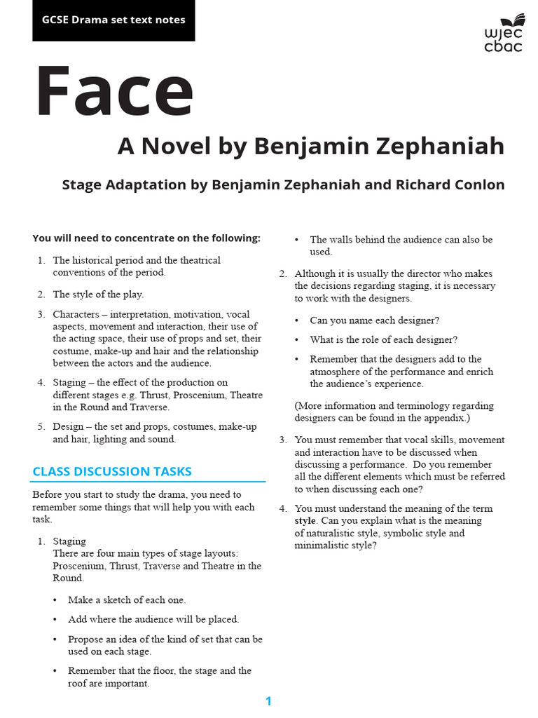 Face Set Text Notes | PDF | Actor | Theatre