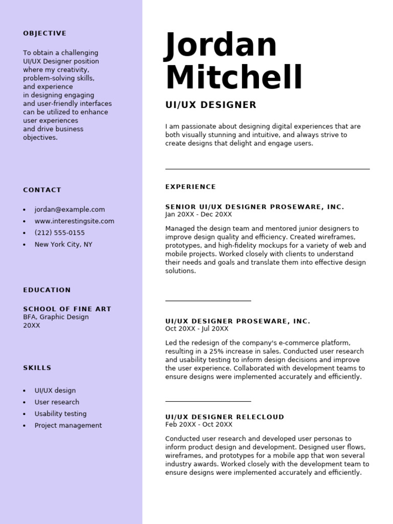 Color Block UIUX Designer Resume | PDF | Usability | Human–Computer Interaction
