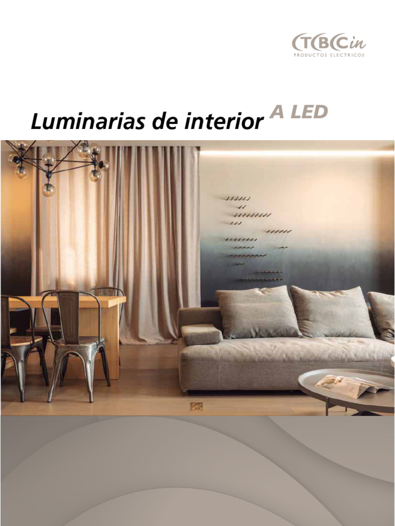 Catalogo Iluminarias Interior TBCin | PDF | Materiales | Elementos metálicos