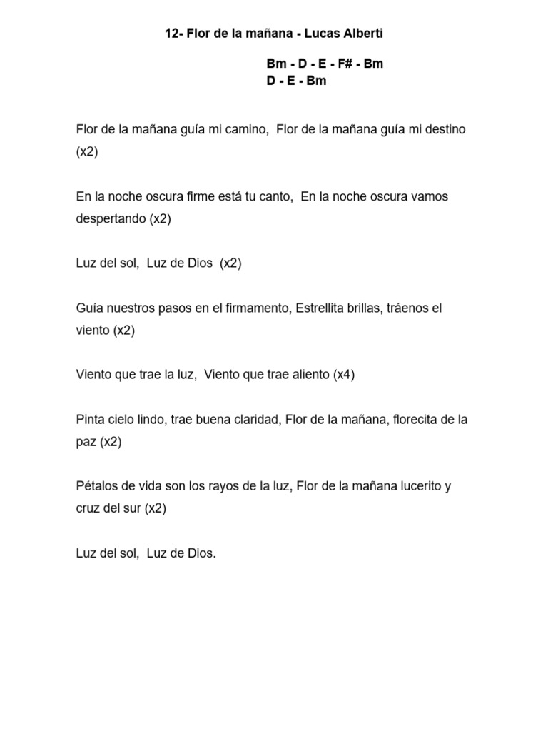 12 - Flor de La Mañana - Lucas Alberti - 1 | PDF